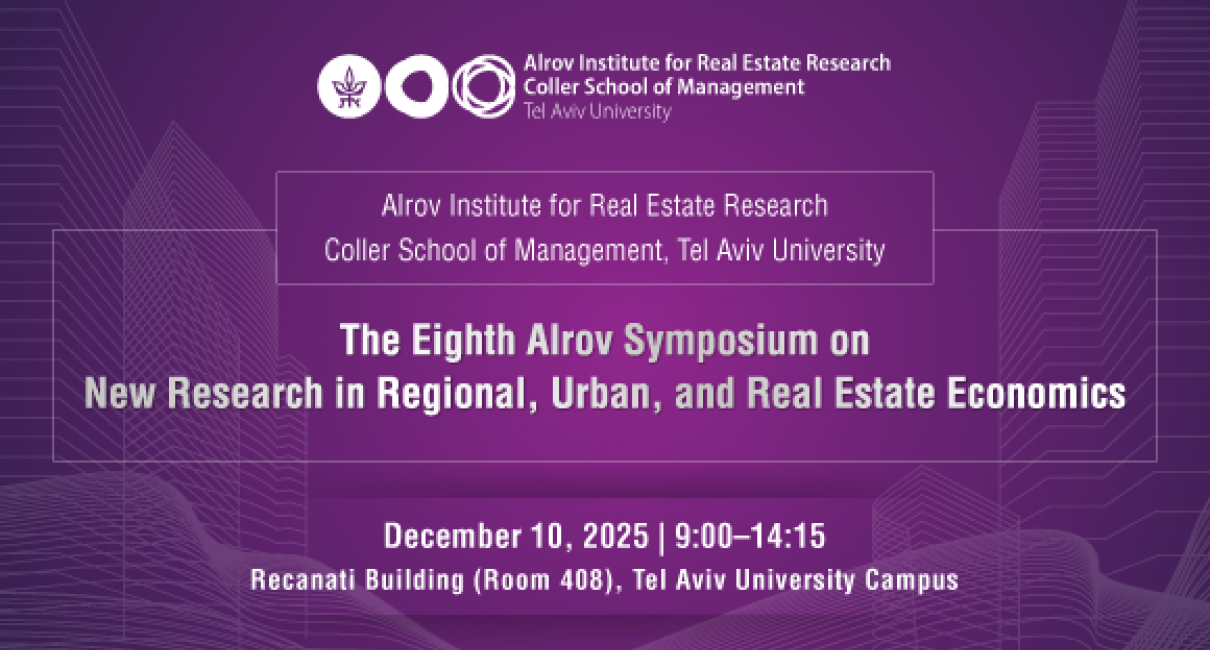 The Eighth Alrov Symposium on: New Research in Regional, Urban, and ...